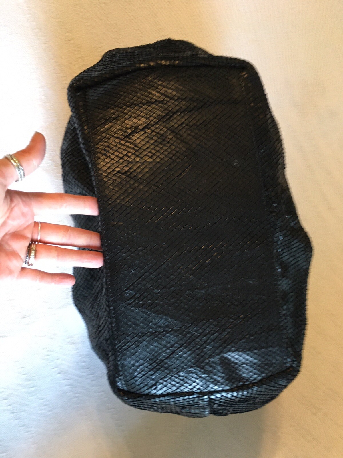 JENRIGO Black Snake Textured Leather Large Tote Bag Purse-MINT | eBay