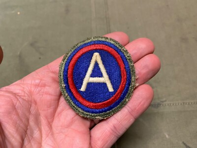 ORIGINAL WWII US PATTON'S 3RD ARMY SLEEVE INSIGNIA PATCH-RARE GREEN BACK | eBay