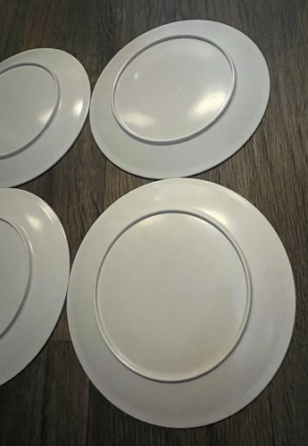 Set of Four Melmac Dinner Plates 9”x9” Melamine Pink Floral Roses ...