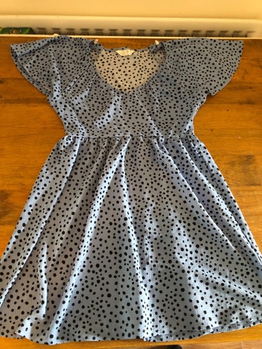 Primark Blue Polka Dot Dress Size 12 | eBay UK