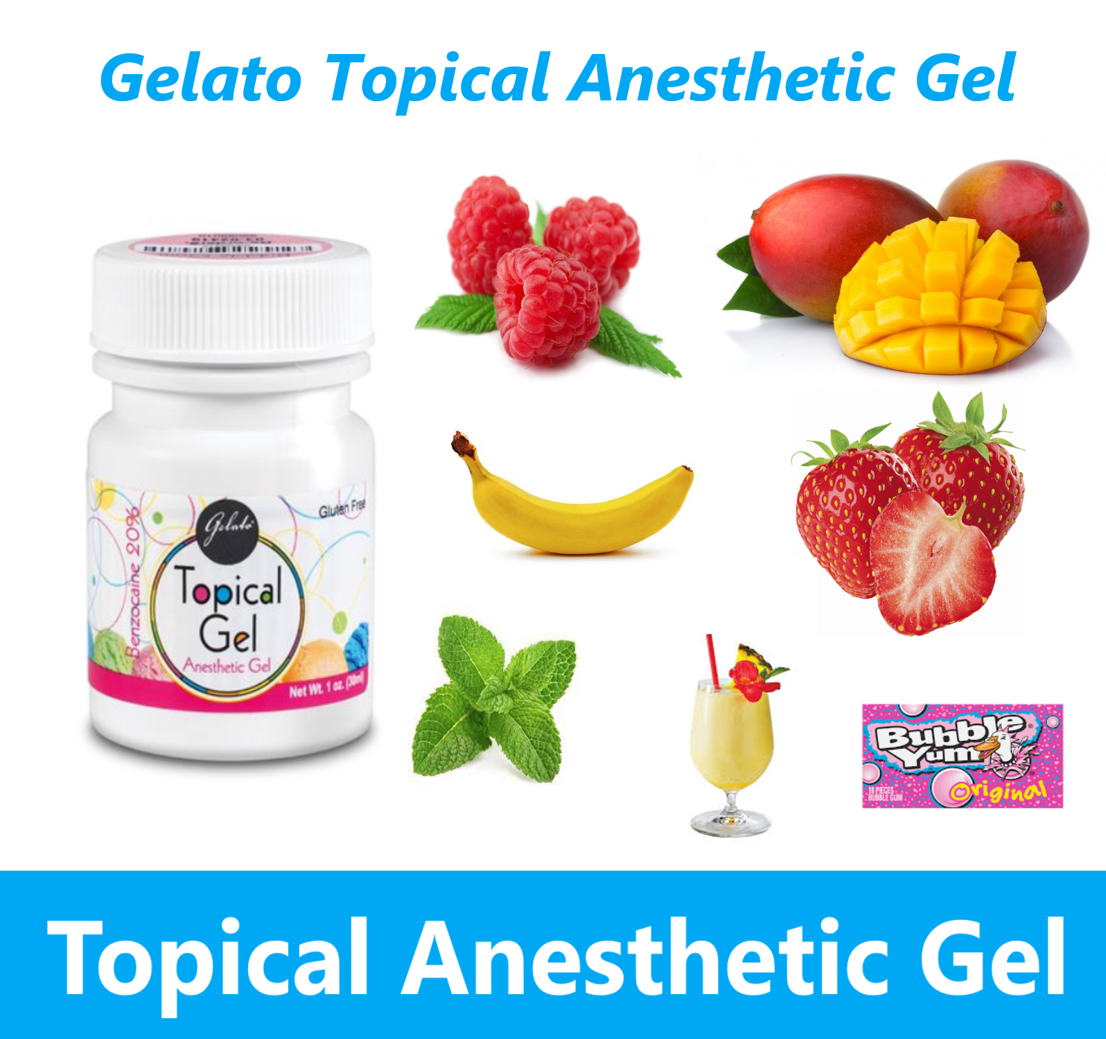 Dental Keystone GELATO Topical Anesthetic Gel 1 oz Jar, No Gluten | eBay.de