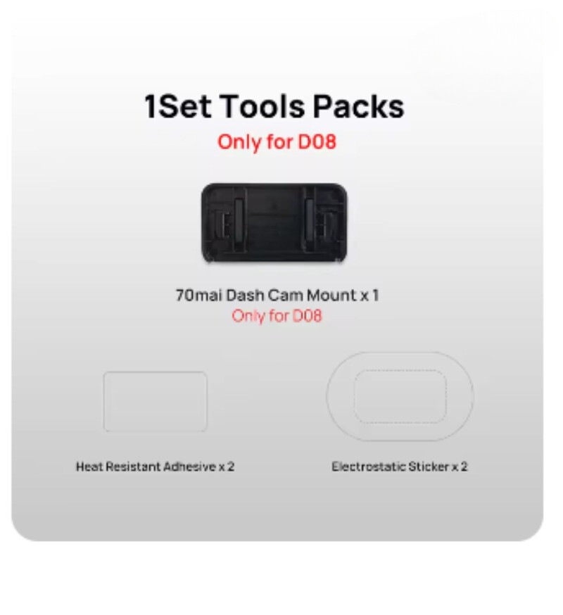 New Dash Cam Mount & Sticker for 70mai Car DVR Mount 70mai Dash Cam 4K ...