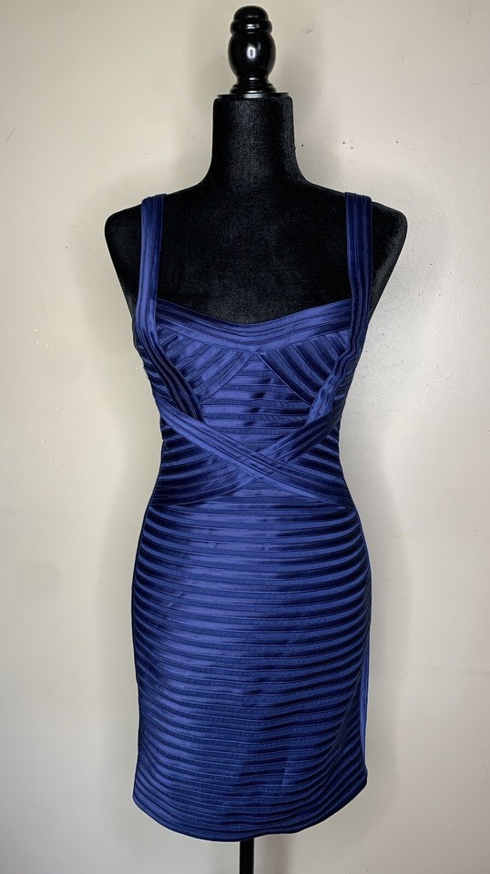 BCBG MAX AZRIA BLUE DEPTH RIVAS SHORT MINI COCKTAIL DRESS SIZE 4 | eBay
