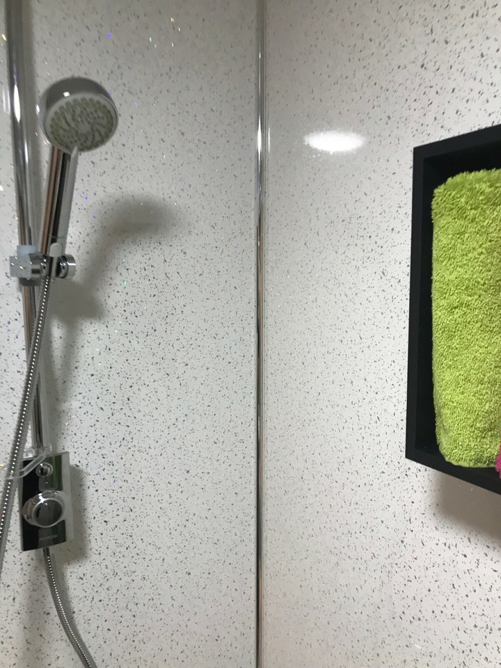 Shower Panels 1000mm Wide x 2.4m Large Bathroom Wet Wall Cladding PVC ...