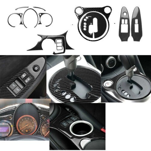 12Pcs Real Carbon Fiber Interior Full Set Cover Trim For Nissan 370Z ...
