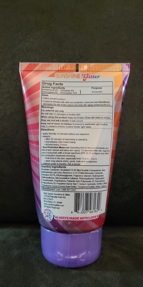 NEW Sea Star Sparkle Sunscreen SPF 50+ Rainbow Glitter Water Resistant ...