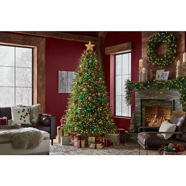 Home Accents Holiday Jackson Noble Fir 7.5-foot Pre-Lit LED Christmas ...