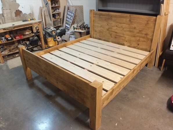 Reclaimed Wood Beds Chunky Rustic Bed Handmade From Reclaimed Wood ...