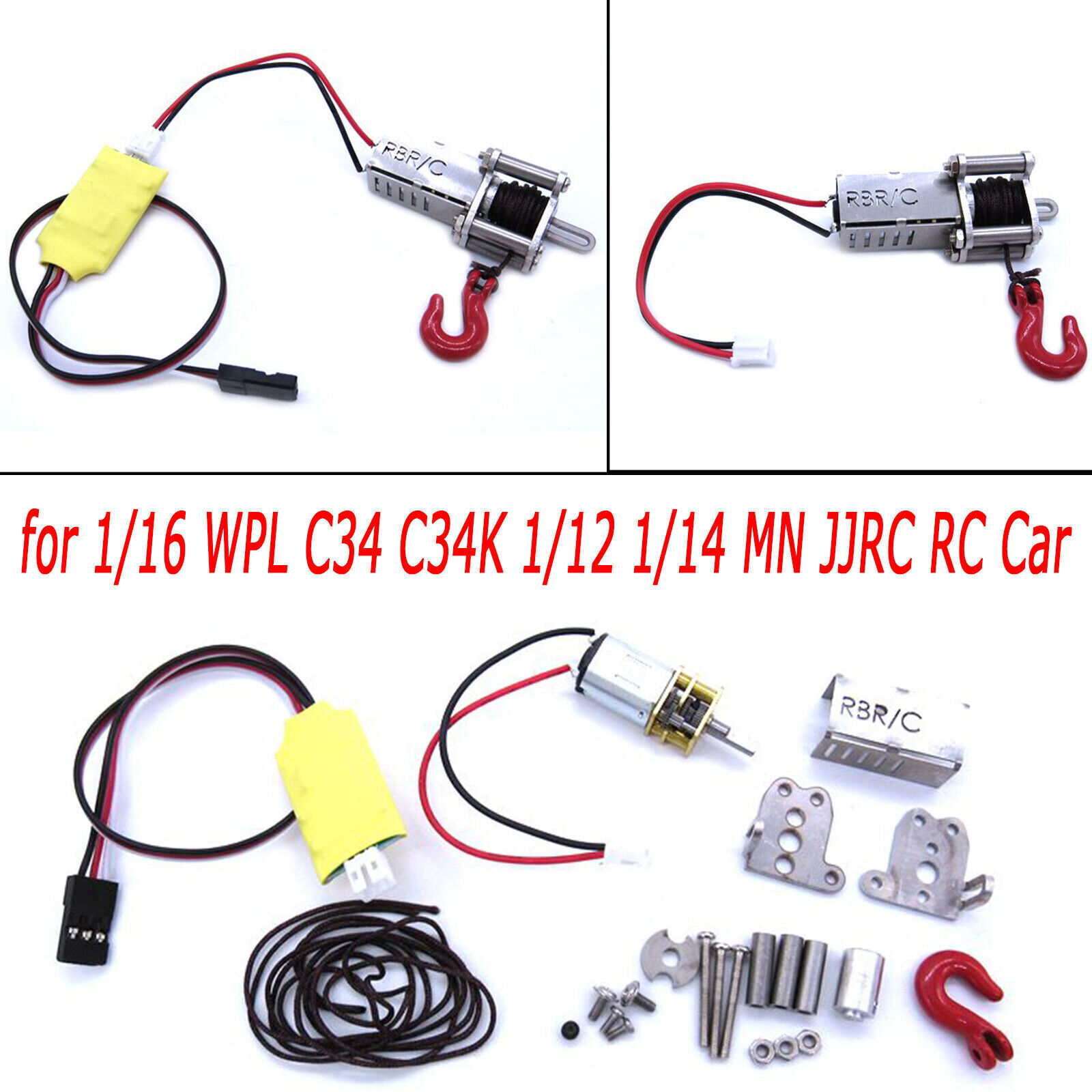1:16 Metal Winch Capstan Control Wire for WPL C34 C34K 1/12 1/14 MN ...