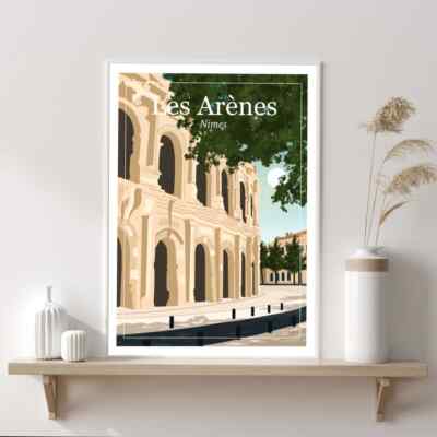Nimes Building Wall Art poster Choose your Size | eBay