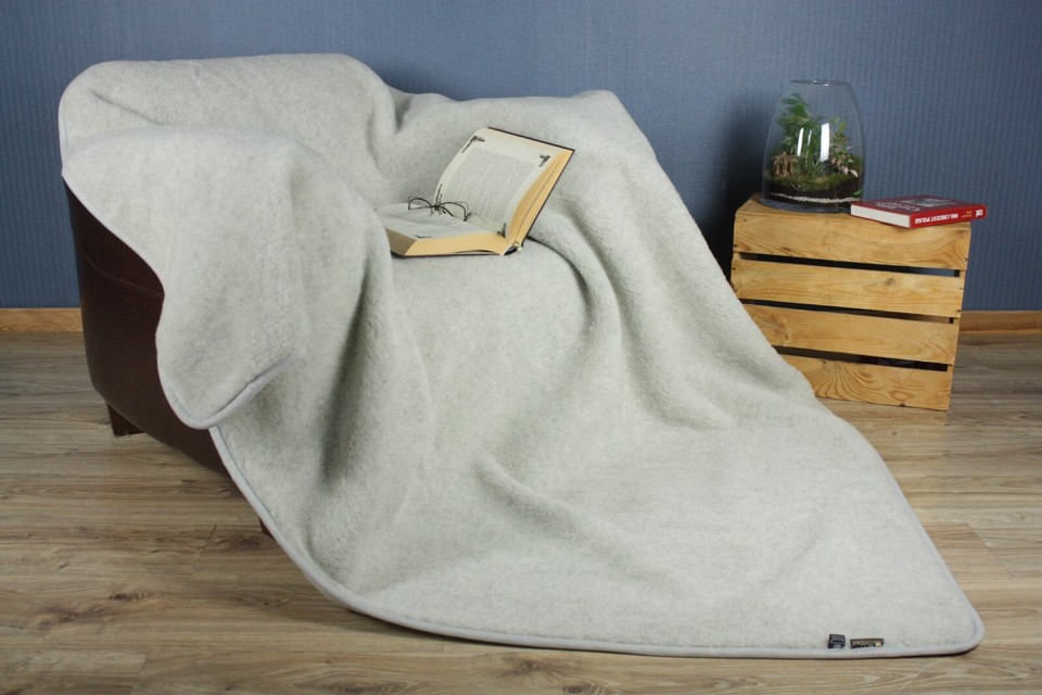 Merino Wool Pure Blanket WOOLMARK 100% Warm Throw | eBay