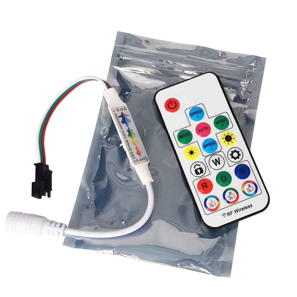 17Keys Music Led Controller Mini RF Remote Controller for WS2812B ...