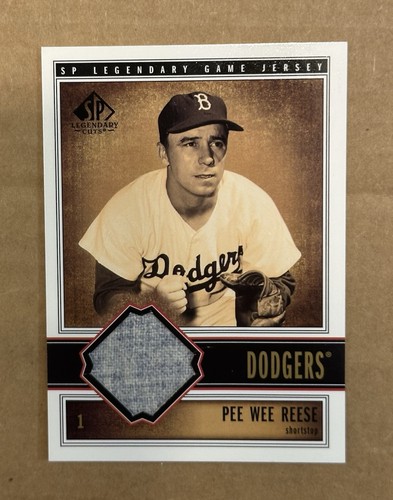2002 SP LEGENDARY CUTS PEE WEE REESE JERSEY PATCH MATERIALS RELIC ...