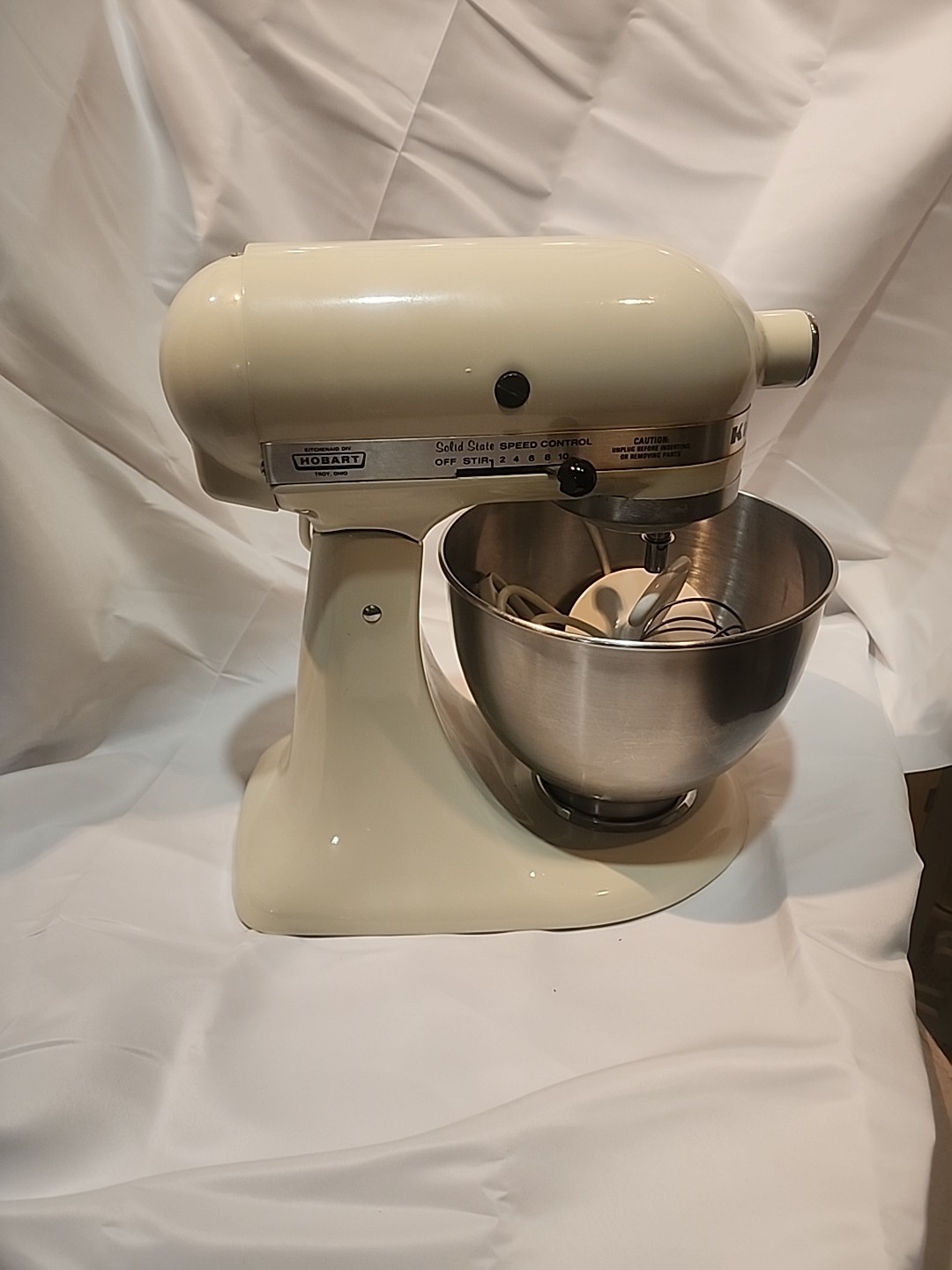 Great 1960 Perfectly Working Cream Colored KitchenAid Mixer Model K45SS ...