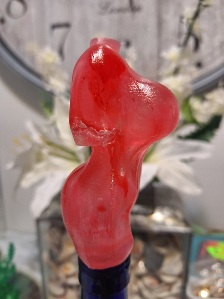 Handmade Epoxy Resin Art Sexy Lady in Red Wine Bottle Topper | eBay