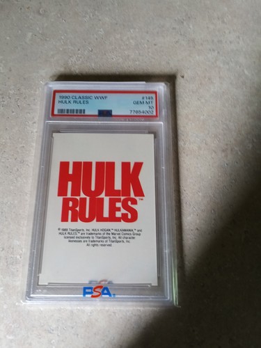 Hulk Hogan #145 Gem Mint PSA 10 Hulk Rules Card | eBay