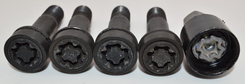 Genuine OEM Mercedes-Benz Wheel Lock Kit A001 990 1707 Black | eBay