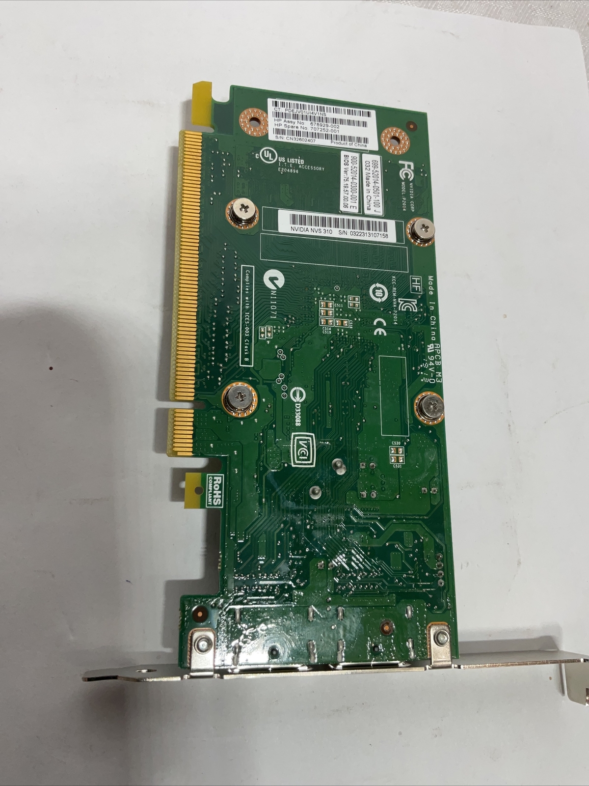 NVIDIA NVS310 HP KCC-REM-NVA- P2013 GRAPHICS CARD NEW | eBay