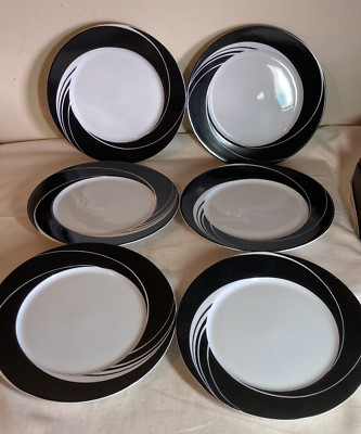 Block Spal Black Pearl Jewels 6 dessert Plates 6" Set of 6 Portugal | eBay