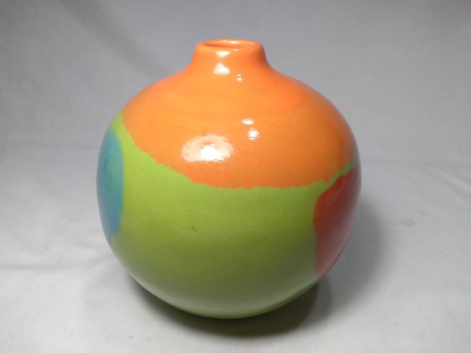 Crate & Barrel Vases Roly Poly Ceramic Zoey Vase Multicolor 5.5”T 5”W ...