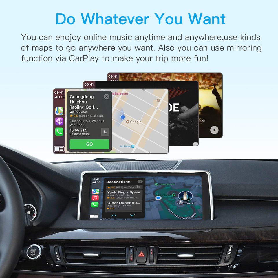 Wireless CarPlay/Android Auto Module For BMW 1 2 3 4 5 Series X1 X3 X4 ...