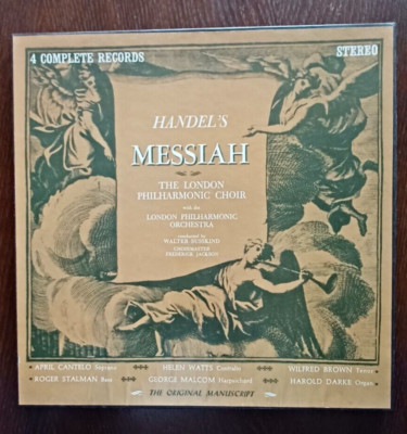 Handel's Messiah London Philharmonic Choir & Orchestra (4 Record Box ...