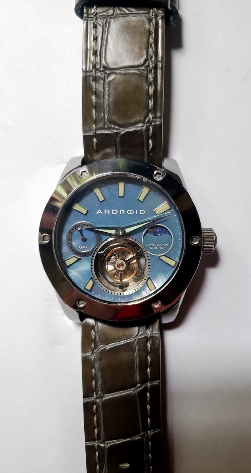 Giant Android Limited Edition Tourbillon w Blue MOP dial Sun/Moon, 24 ...