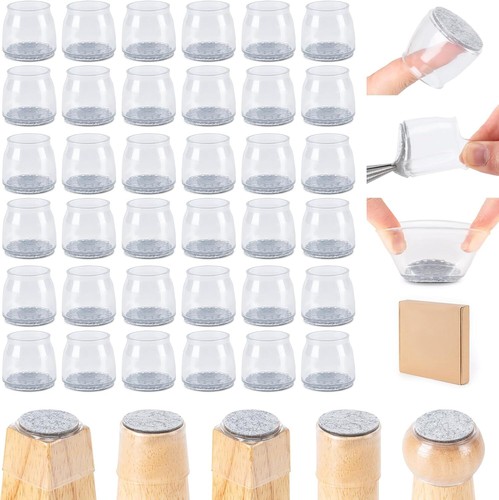 36 Pack Upgraded Ruby Slider Chair Leg Protector Hardwood Floors Fits ...