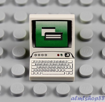LEGO - Computer Keyboard & Monitor Tiles 2x2 1x2 White Office ...