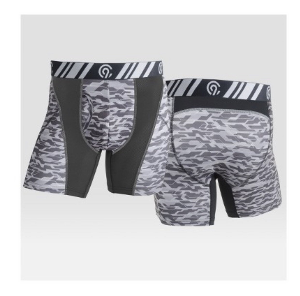 New Mens C9 Champion Powercool Stretch Boxer Briefs Gray Print Size S ...