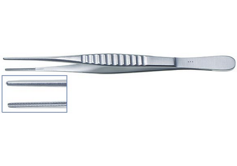 DeBakey Atraumatic Tissue Forceps, 6" , Straight Tips 2 mm Wide ...
