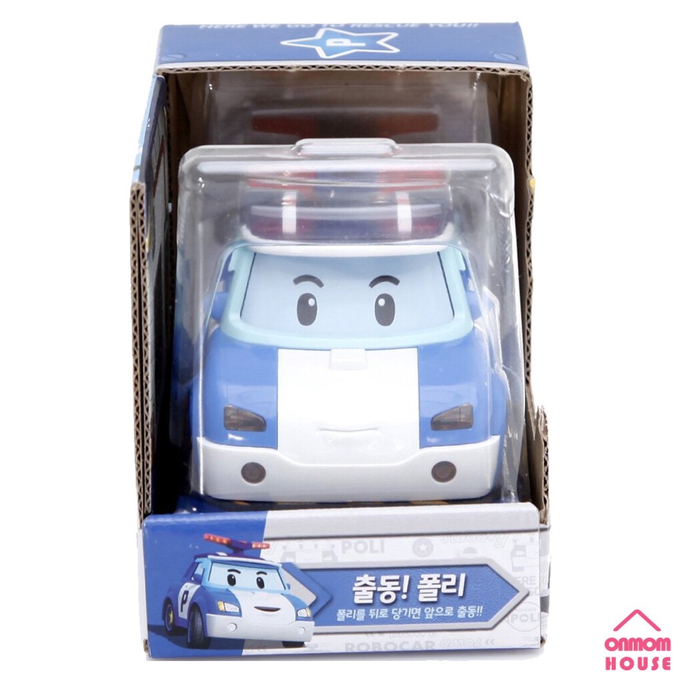 Robocar Poli Let's Go! 4 Styles Pull Back Mini Car Toy Korean TV ...