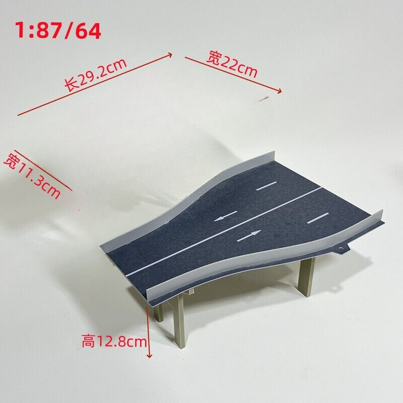 HO N Scale Diorama Highway Viaduct City Railway Scene Building Model ...