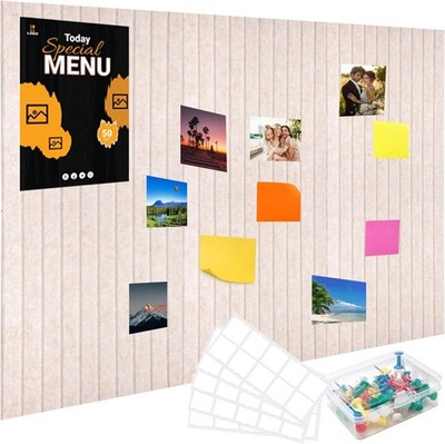 6 Pack Large Felt Wall Tiles Cork Boards for Office,90×60cm Vision ...