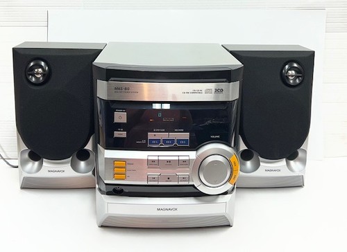 Magnavox MAS-80/37 Stereo System 3 Disc CD Player w/ Speakers - Works ...
