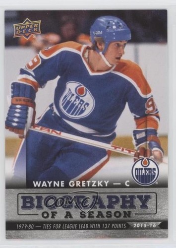 2015-16 Upper Deck Biography of a Season Wayne Gretzky #BIOWG-11 HOF | eBay