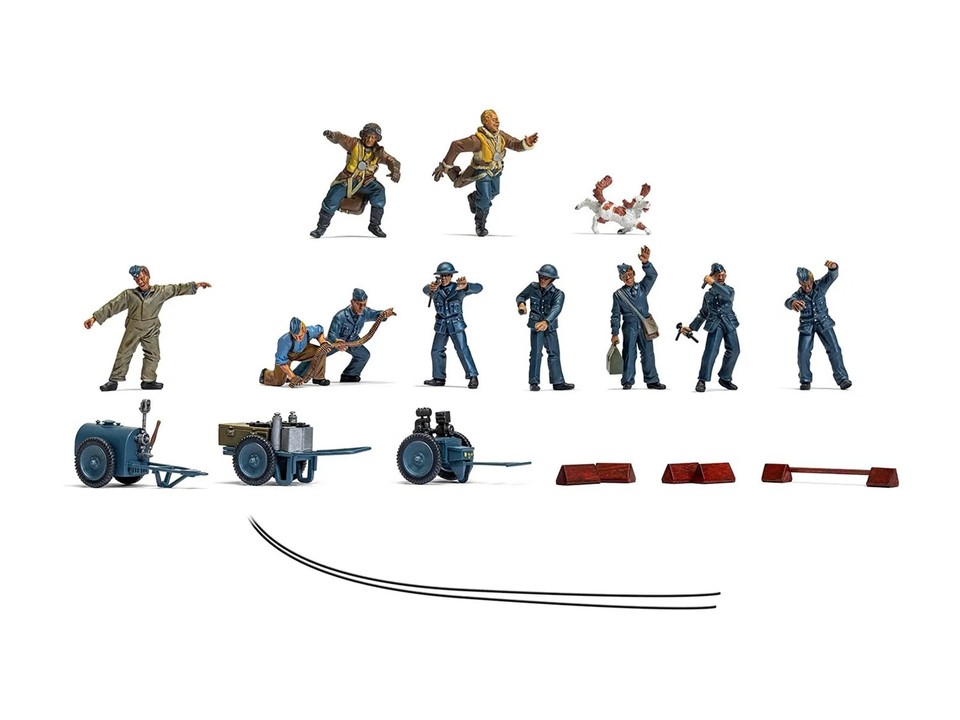 Level 1 Model Kit WWII RAF Ground Crew Figure and Accessory Set 1/48 ...