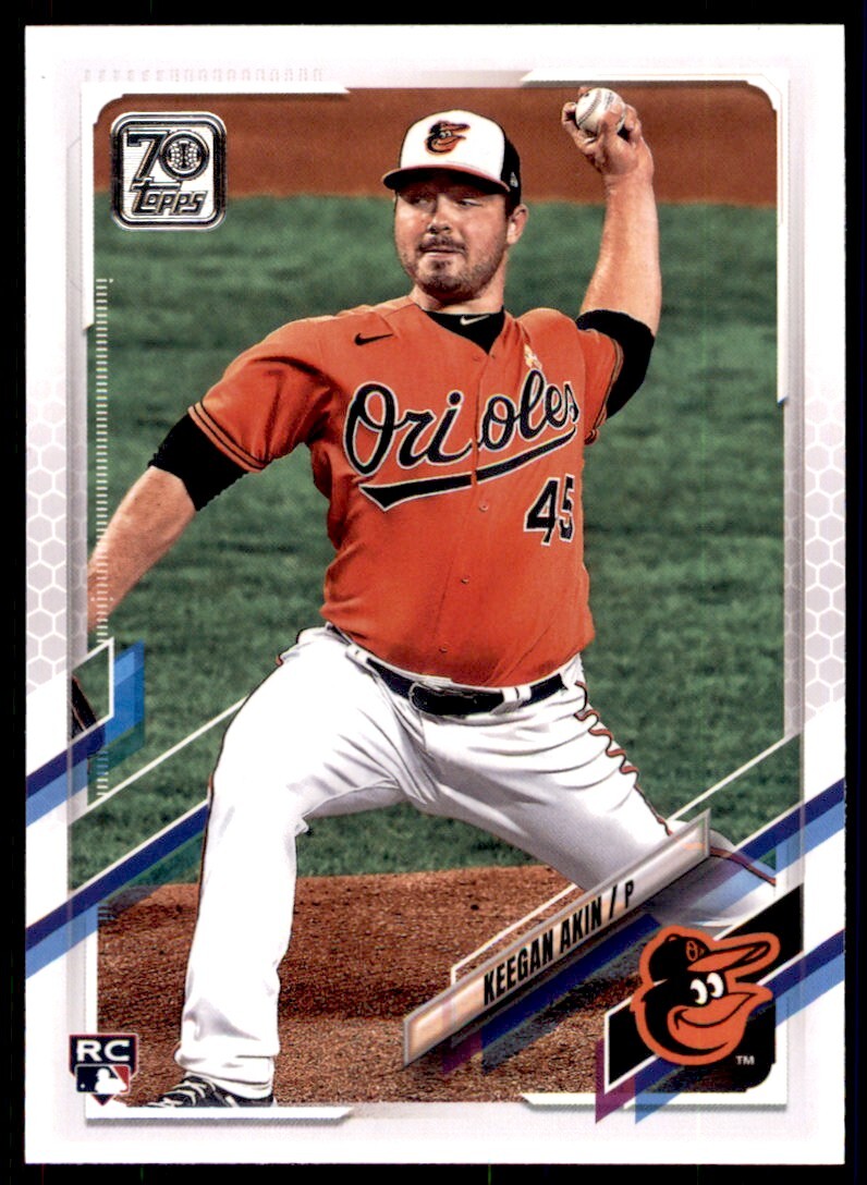 Keegan Akin 2021 Topps Series 2 Rookie Card RC #562 Baltimore Orioles ...