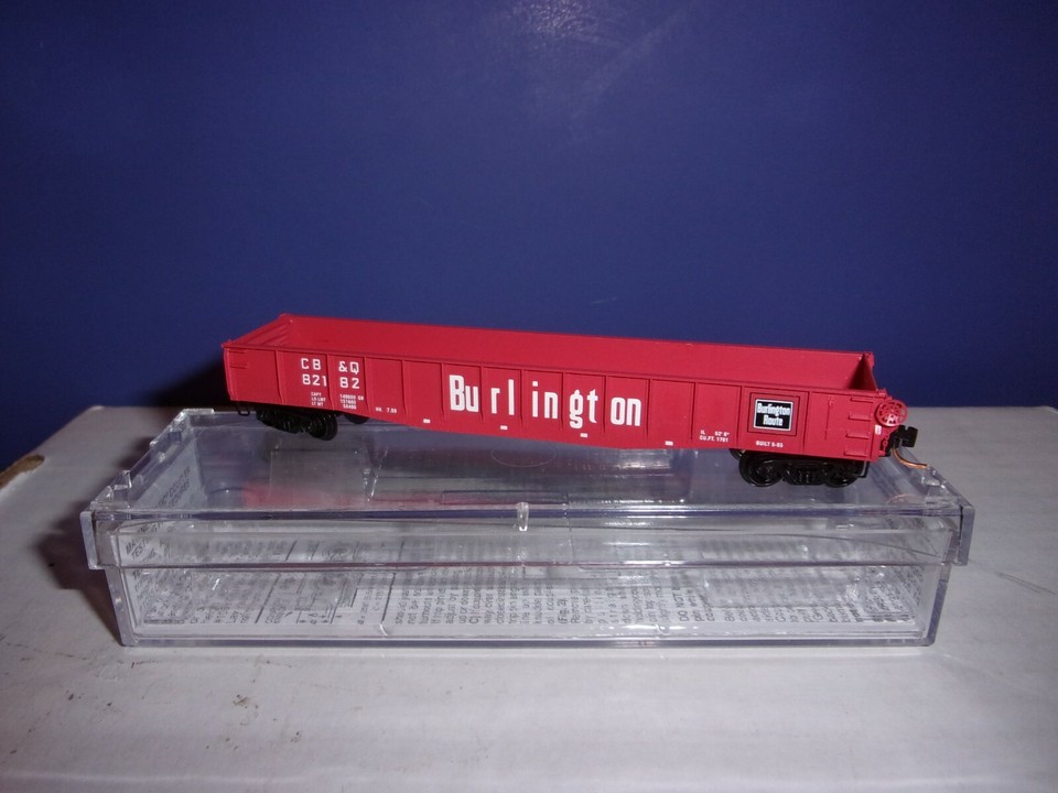 N SCALE MICRO-TRAINS 046-00-030 C,B&Q/82182 50' DROP END GONDOLA | eBay