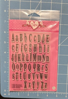 Sizzix Alphabet Letters Playful Serif 52 Stamps 655700 By Scrappy Cat ...