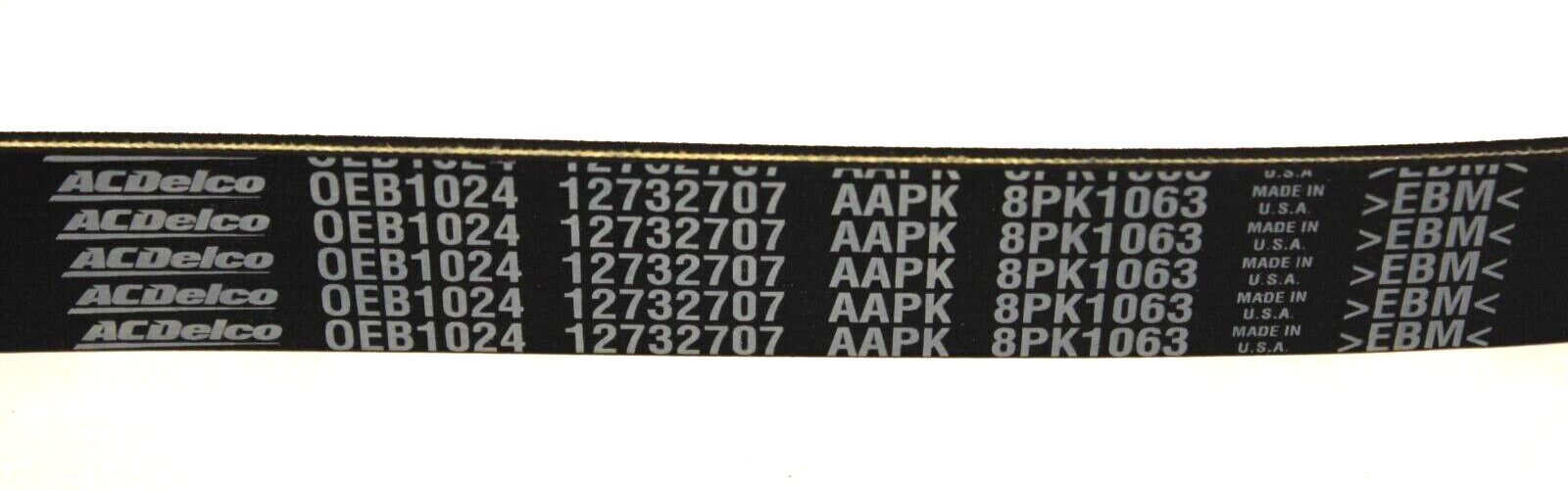 ACDelco Ribbed Serpentine Belt Part# 12732707 AAPK 8PK1063 | eBay