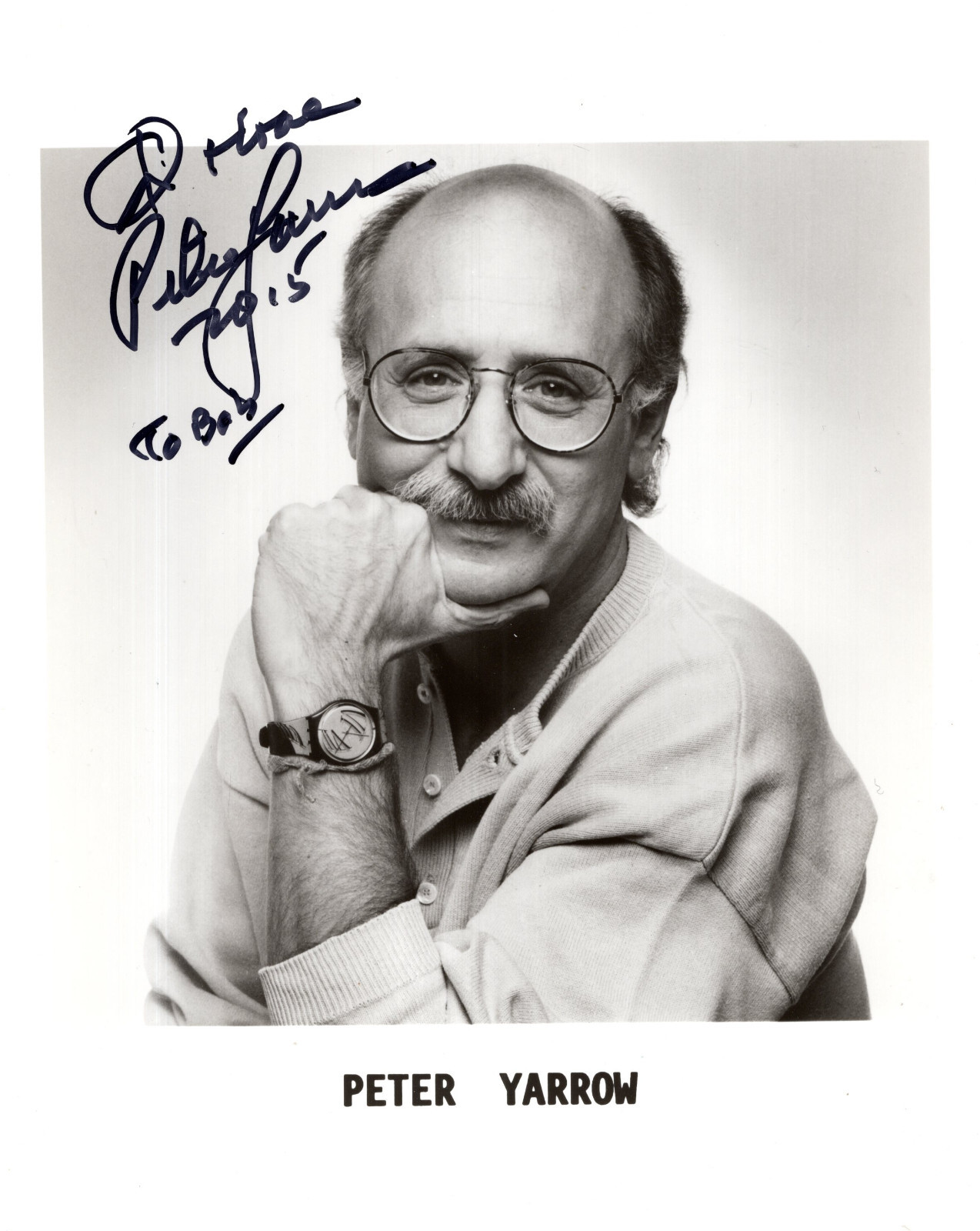 PETER YARROW HAND SIGNED 8x10 PHOTO+COA PETER,PAUL+MARY TO BOB | eBay