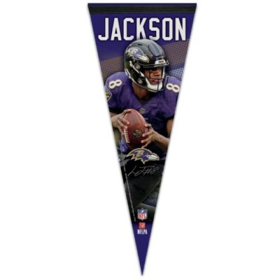 LAMAR JACKSON BALTIMORE RAVENS PREMIUM QUALITY PENNANT 12"X30" BANNER ...