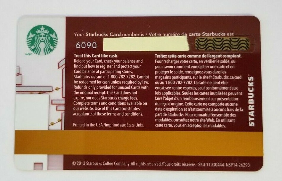 Starbucks Card CN 6090 - Holiday Tree 2013 | eBay