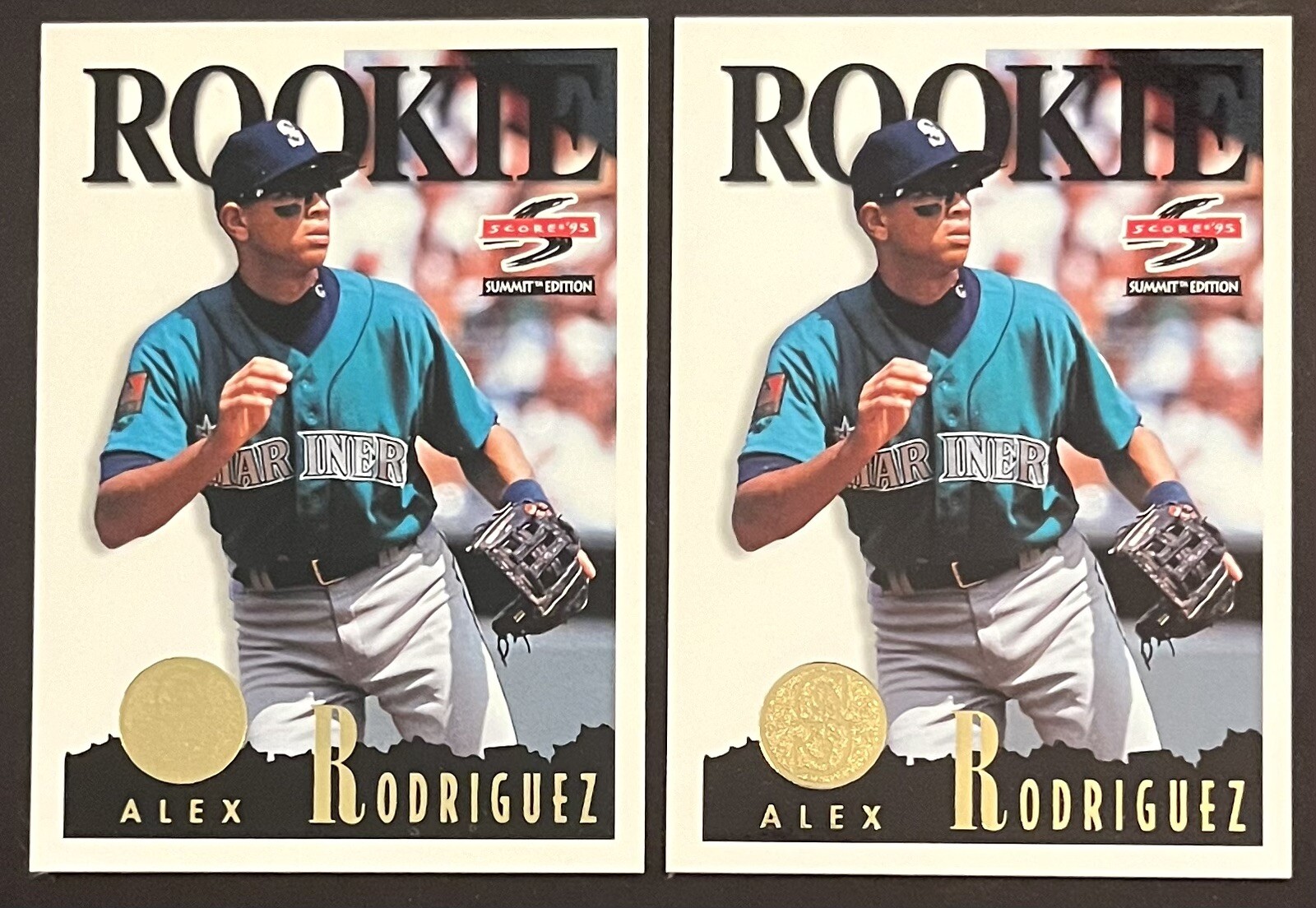(2) 1995 SCORE SUMMIT ALEX RODRIGUEZ #133 ROOKIE RC PINNACLE SEATTLE ...