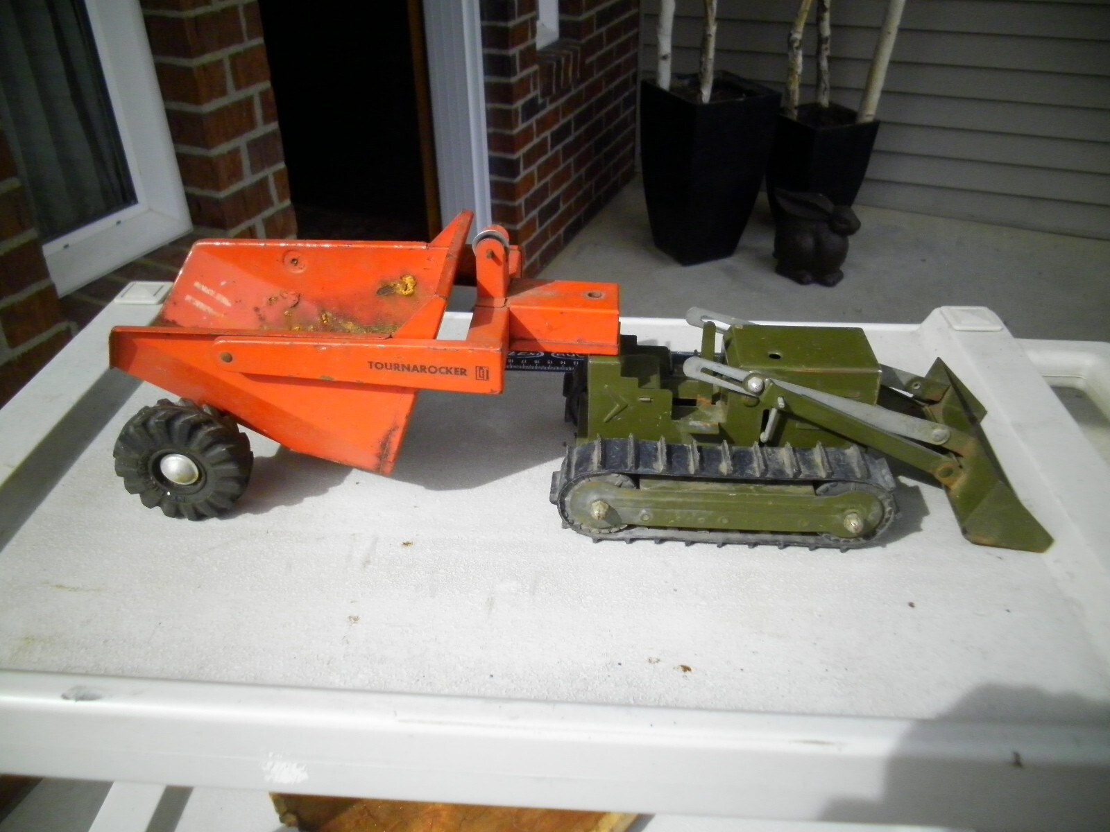 Vintage 1950's Pressed Steel Toy Custom Nylint Tournarocker & Structo ...
