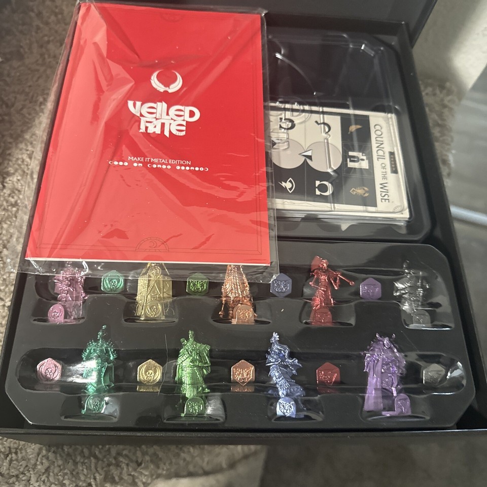 Veiled Fate board game Kickstarter 2nd edition METAL EDITION IV Studios ...