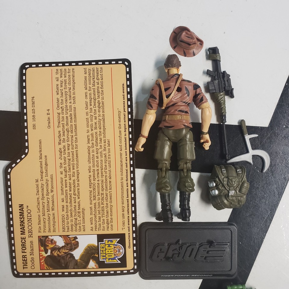 GI Joe JOECON TIGER FORCE Recondo Complete w Filecard Convention 2015 ...