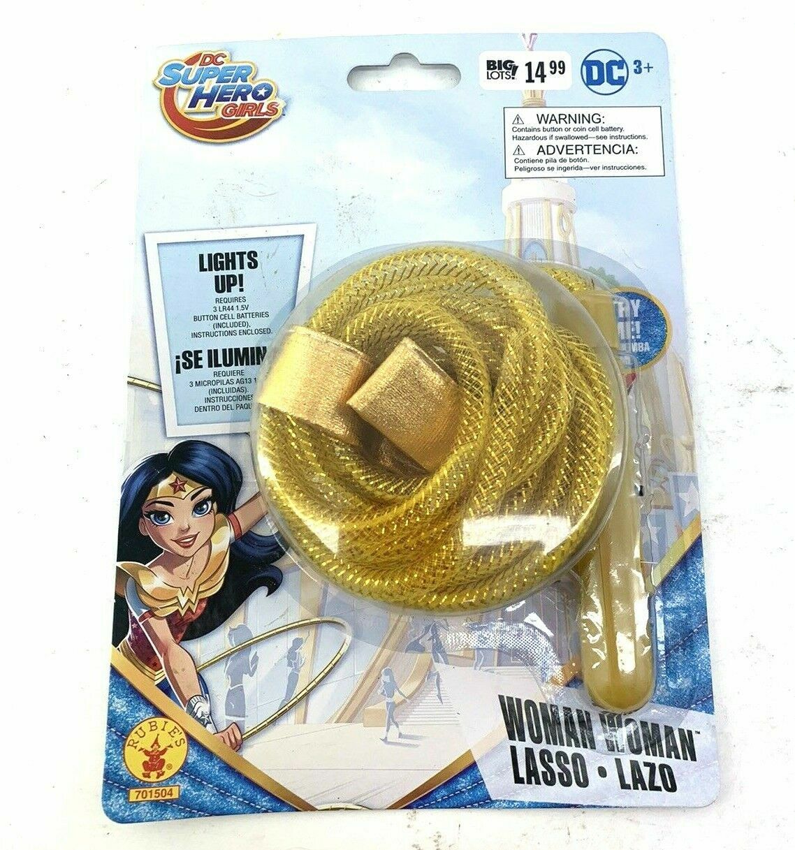 DC Super Hero Girls Wonder Woman Light up Lasso Child 3 Rubies for sale ...