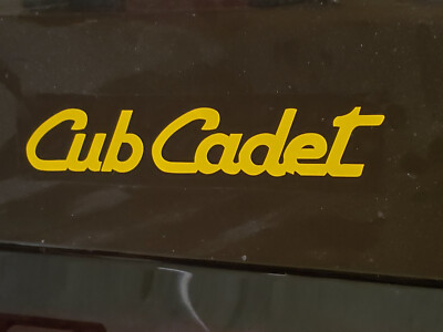 CUB CADET Tractor Mower Vinyl Decals Stickers -PAIR (2)- YELLOW 9 " X 1 ...